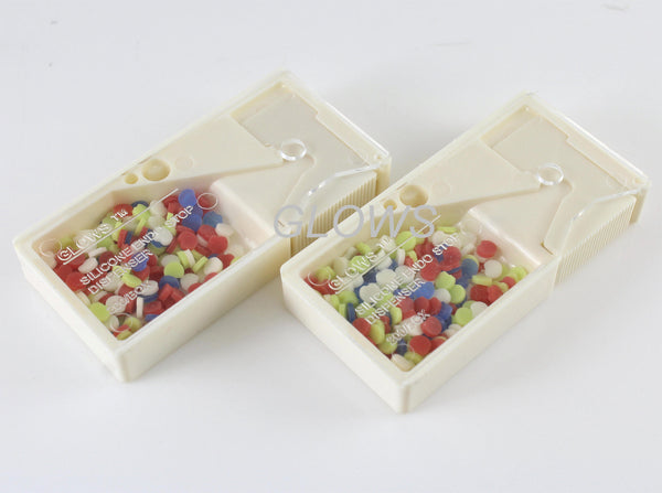 2 PCS Silicone Endo Stop Dispenser Blue Red White Yellow Colors 200/bo ...